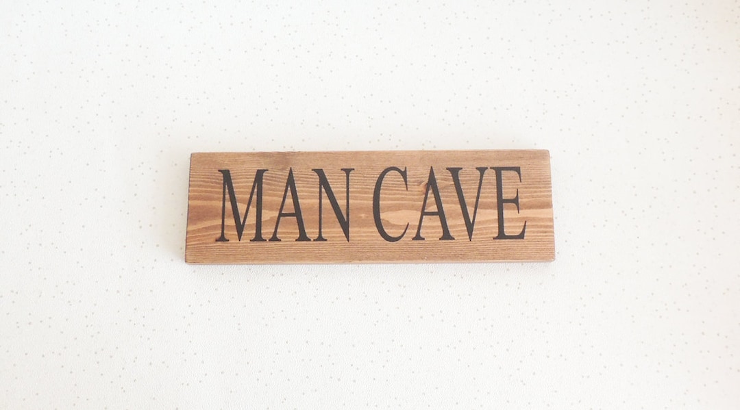 Rustic Man Cave Wooden Sign - Handcrafted Plaque - Etsy