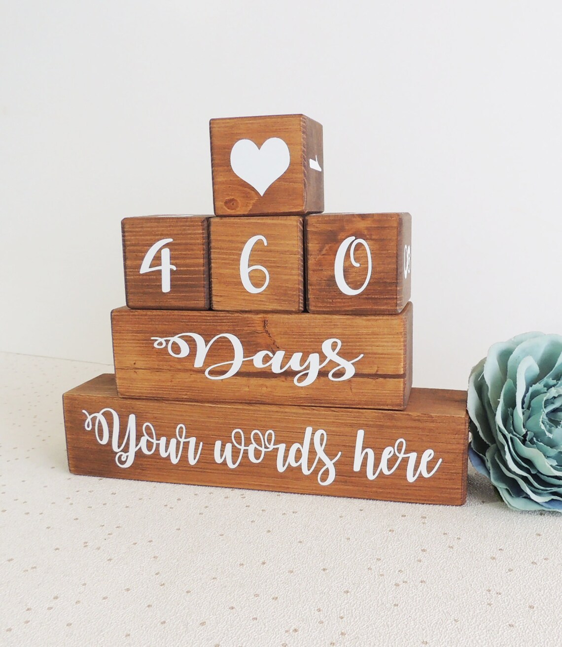 Countdown To Days Until Custom Made Countdown Wooden | Etsy