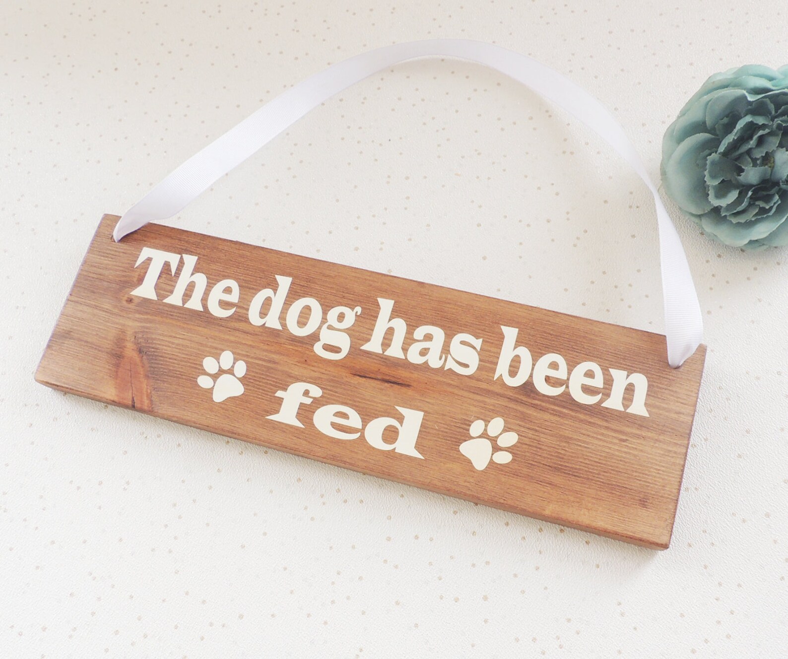 Dog Fed Sign Wooden Dog Sign Hanging Sign Kitchen Plaque - Etsy UK