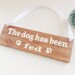 Dog Fed Sign Wooden Dog Sign Hanging Sign Kitchen Plaque - Etsy