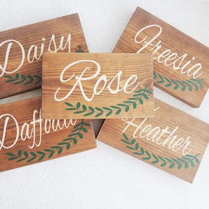 Flower Table Names, Fauna Decor, Wedding Table Names, Wooden Wedding ...