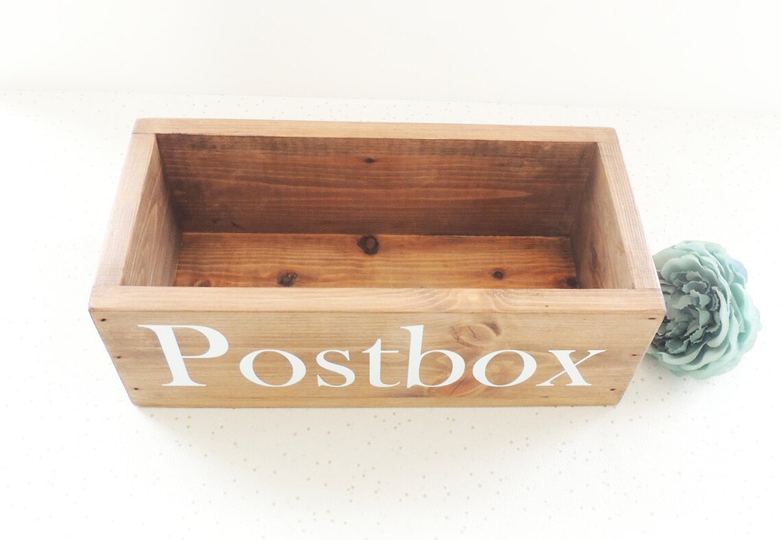 Wooden Post Box Post Storage Letter Box Rustic Decor Hall - Etsy