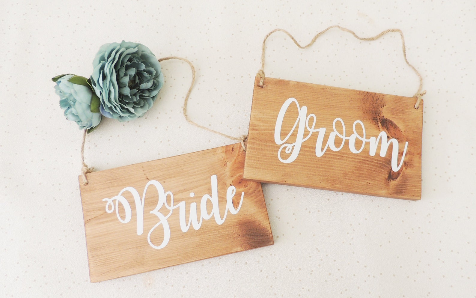 Bride and Groom Signs Rustic Wedding Decor Chair Signs | Etsy UK