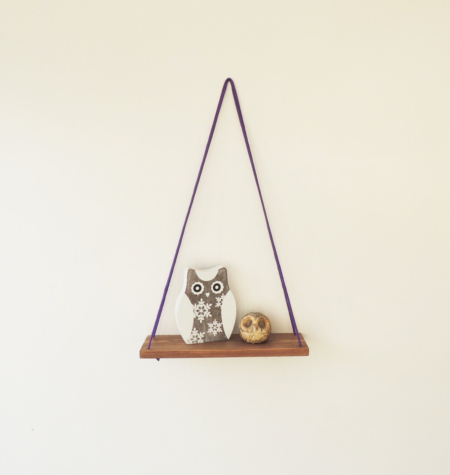 Purple Shelf Rope Shelves Hanging Storage Bedroom Wall - Etsy