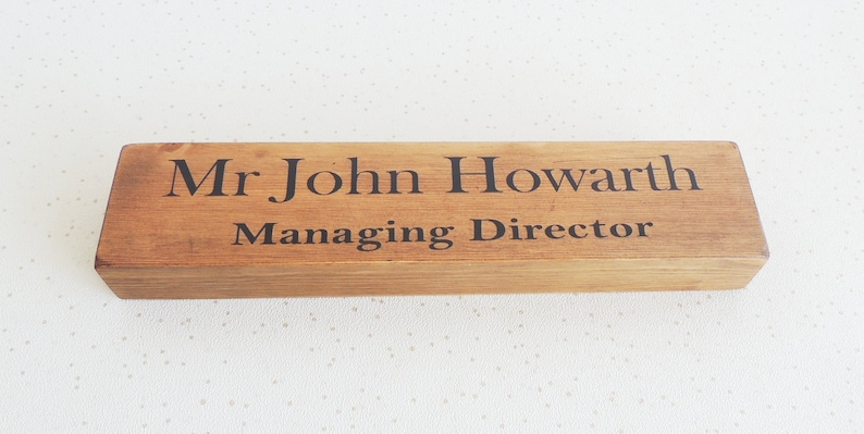 Office Desk Plaque Name for Desk Gift for Boss Wooden Name | Etsy