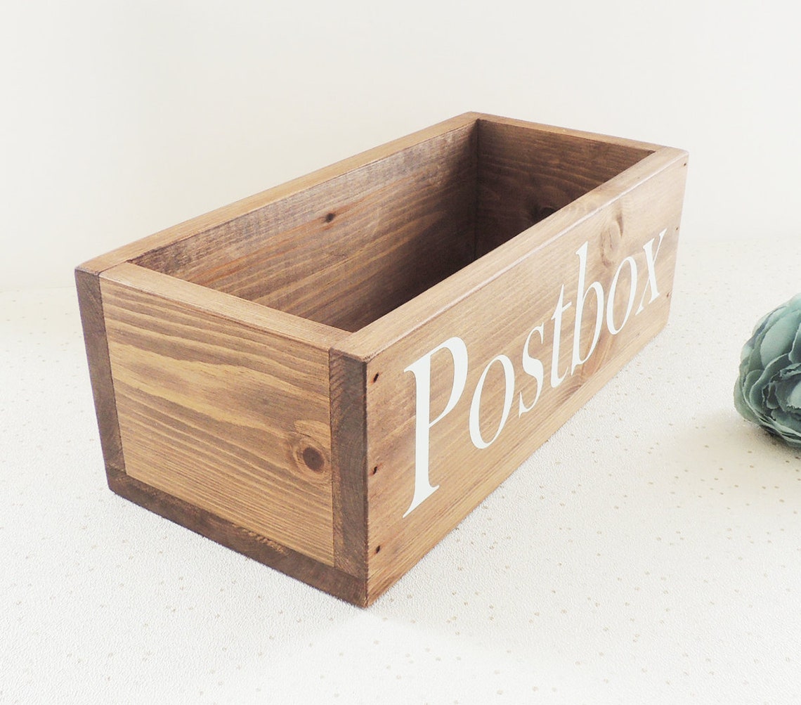 Wooden Post Box Post Storage Letter Box Rustic Decor Hall | Etsy