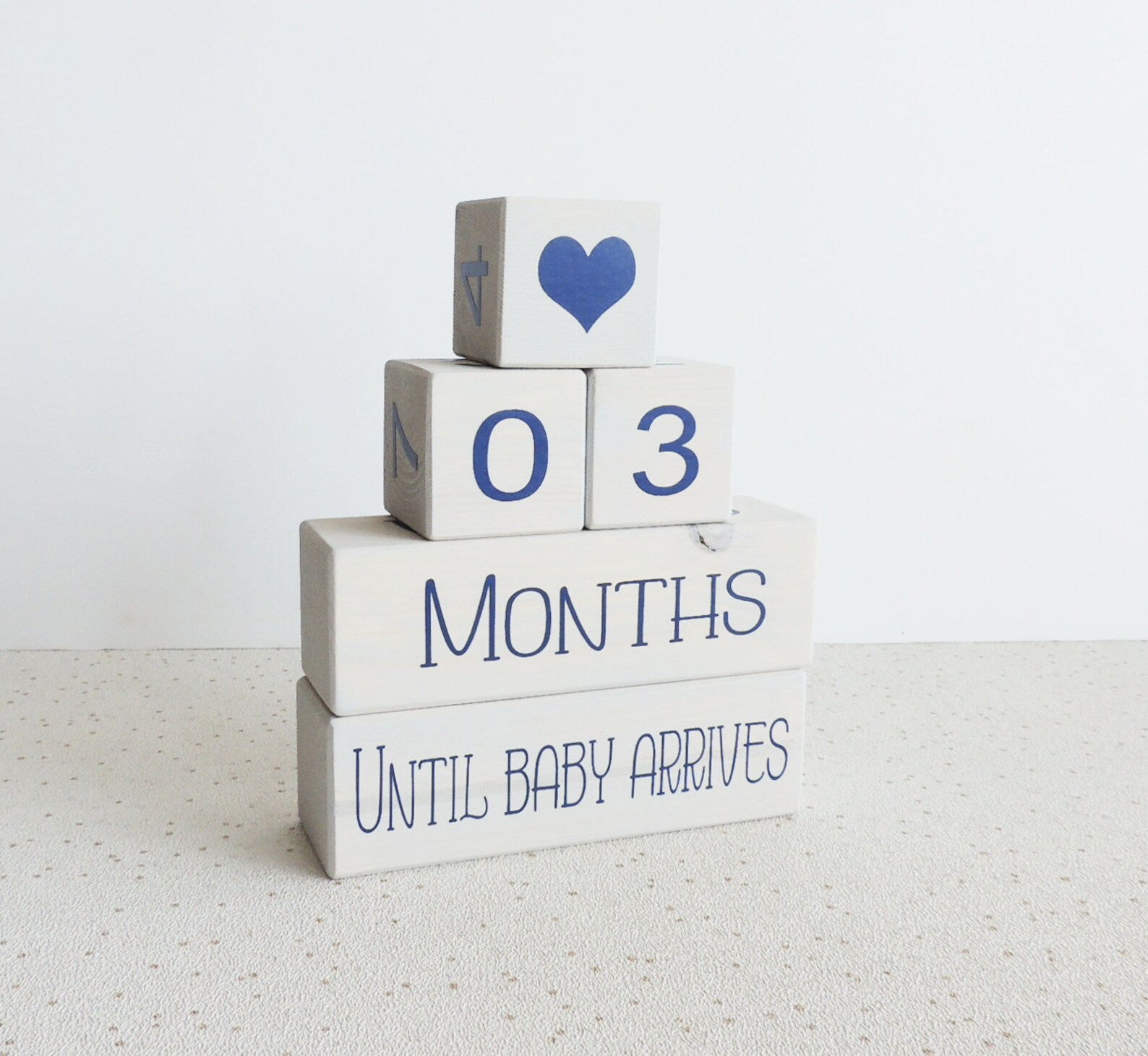Baby countdown pregnancy countdown blocks days until baby | Etsy