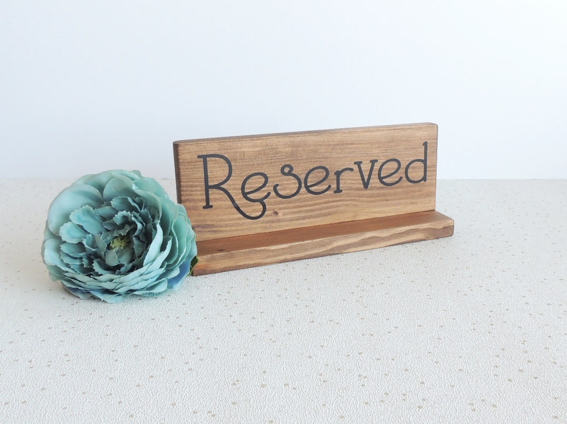 Reserved sign table reservation wedding reserved sign seat | Etsy
