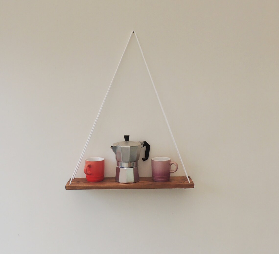 White Rope Shelf String Shelves Modern Decor Wall Shelving | Etsy