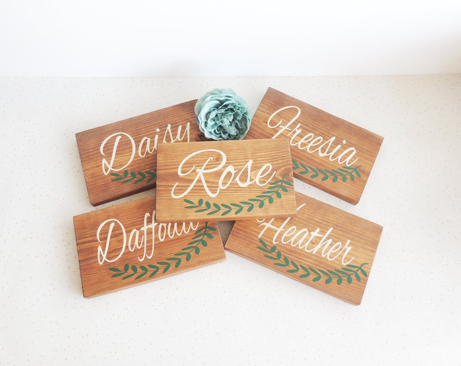 Flower Table Names Fauna Decor Wedding Table Names Wooden - Etsy