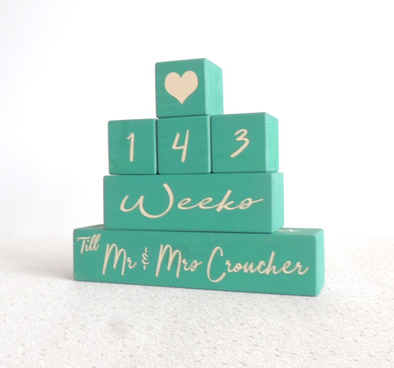 Wedding Countdown Blocks Days Until We Get Married One Year - Etsy UK
