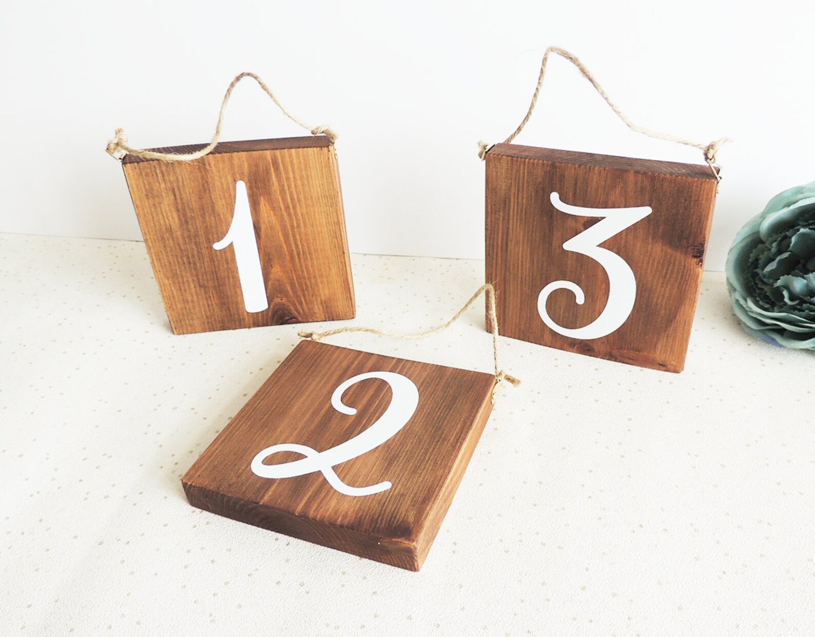 Hanging Table Number Wedding Table Rustic Wedding Decor | Etsy