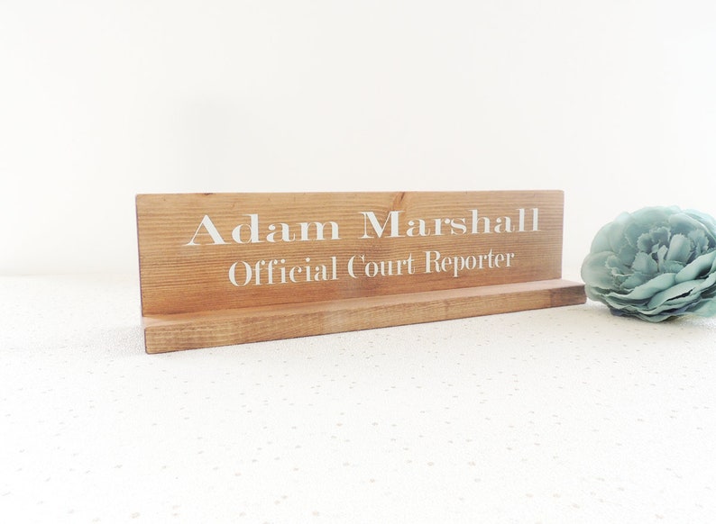 Office Desk Plaque Name for Desk Gift for Boss Wooden Name | Etsy