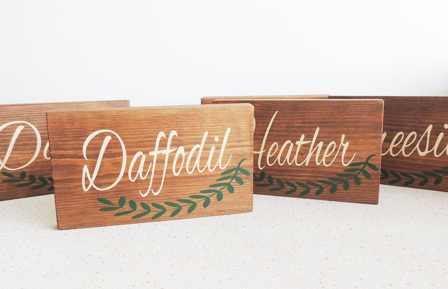 Flower Table Names Fauna Decor Wedding Table Names Wooden - Etsy