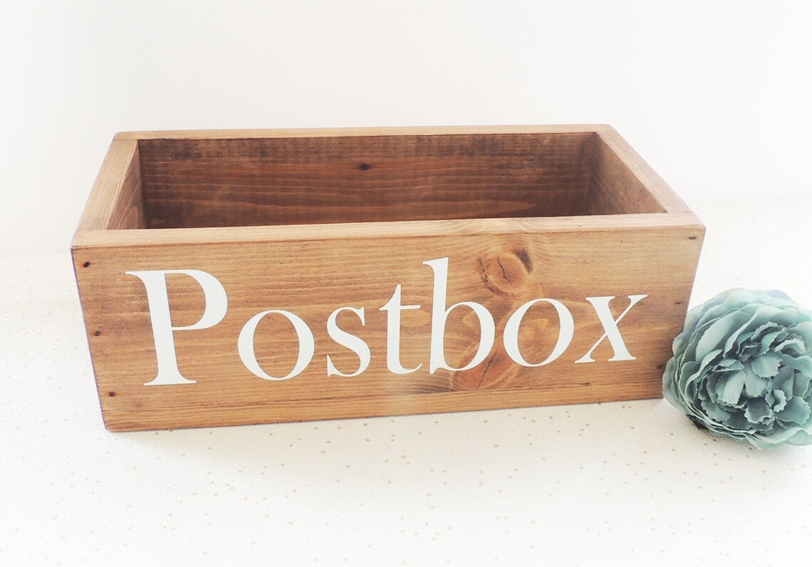 Wooden Post Box Post Storage Letter Box Rustic Decor Hall - Etsy