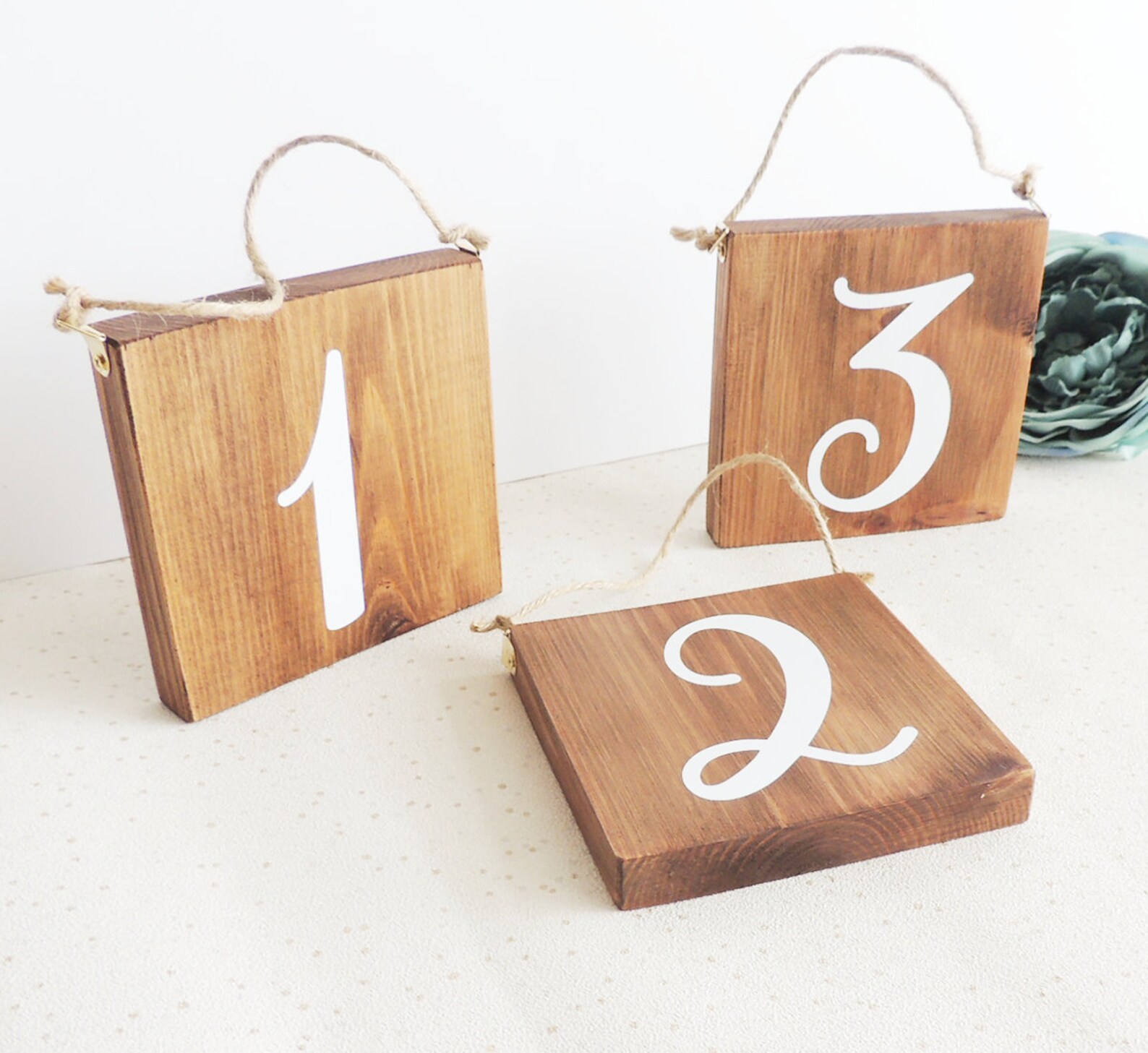 Hanging Table Number Wedding Table Rustic Wedding Decor | Etsy