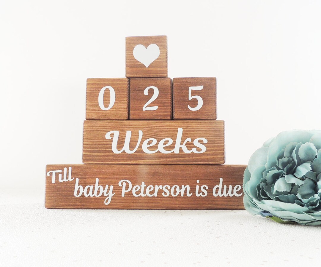 Baby Countdown, Pregnancy Countdown Blocks, Days Until Baby ...