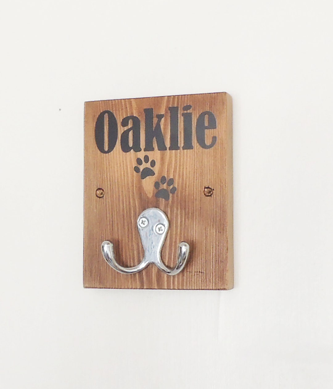 Personalised Dog Hook, Lead Storage, Collar Hook, Leash Hanger, Dogs ...