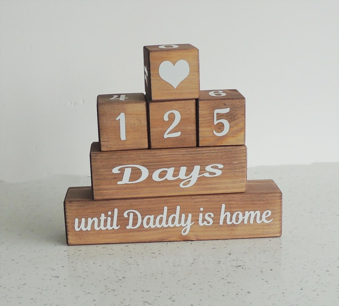 Until Daddy is Home Countdown Blocks - Etsy