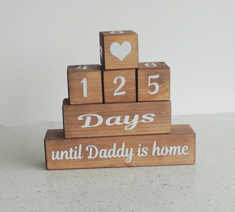 Until Daddy is Home Countdown Blocks - Etsy