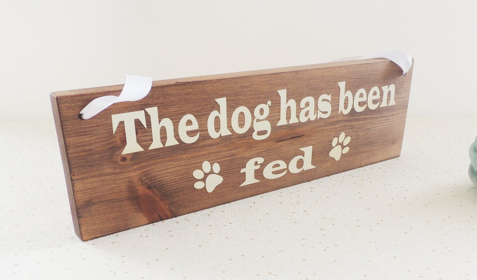 Dog Fed Sign Wooden Dog Sign Hanging Sign Kitchen Plaque - Etsy UK