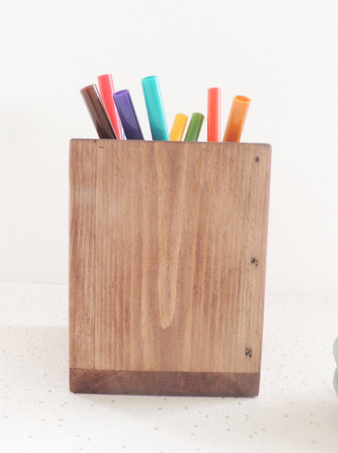 Wooden Desk Pot Brush Pot Pen Pot Pen Holder Desk Tidy - Etsy UK
