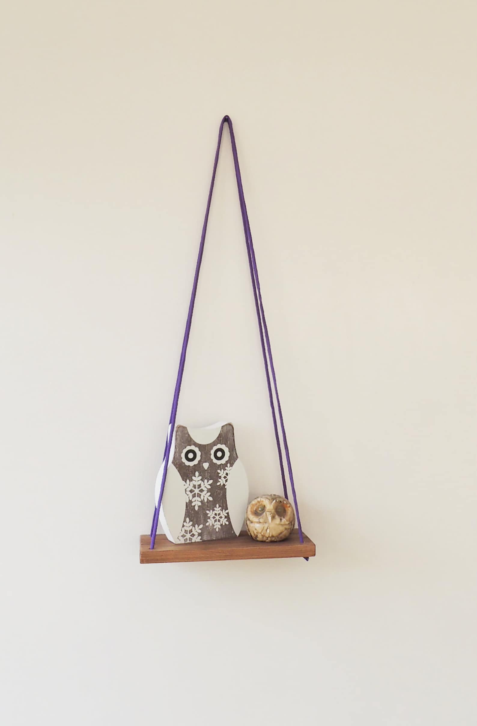 Purple Shelves Hanging Shelf Small Shelving Gallery Wall | Etsy