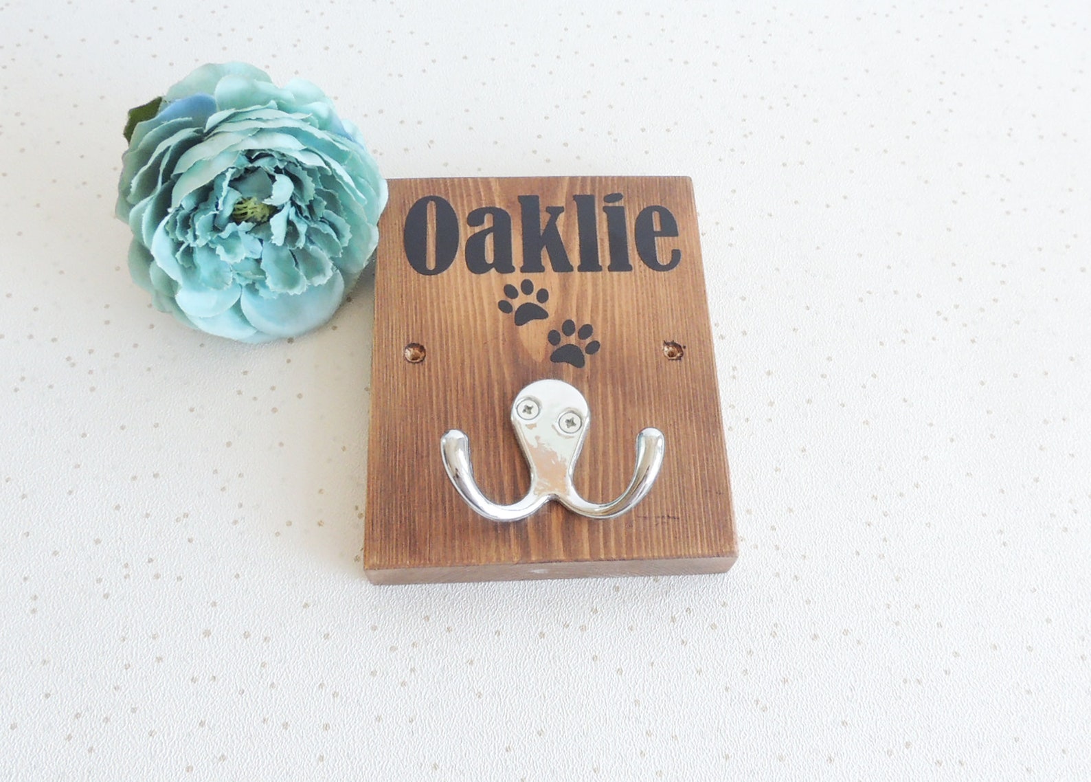 Personalised Dog Hook, Lead Storage, Collar Hook, Leash Hanger, Dogs ...