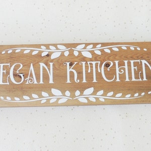 Vegan Sign, Vegan Kitchen Decor, Vegan Gift, Cafe Decor, Tea Room Wall ...