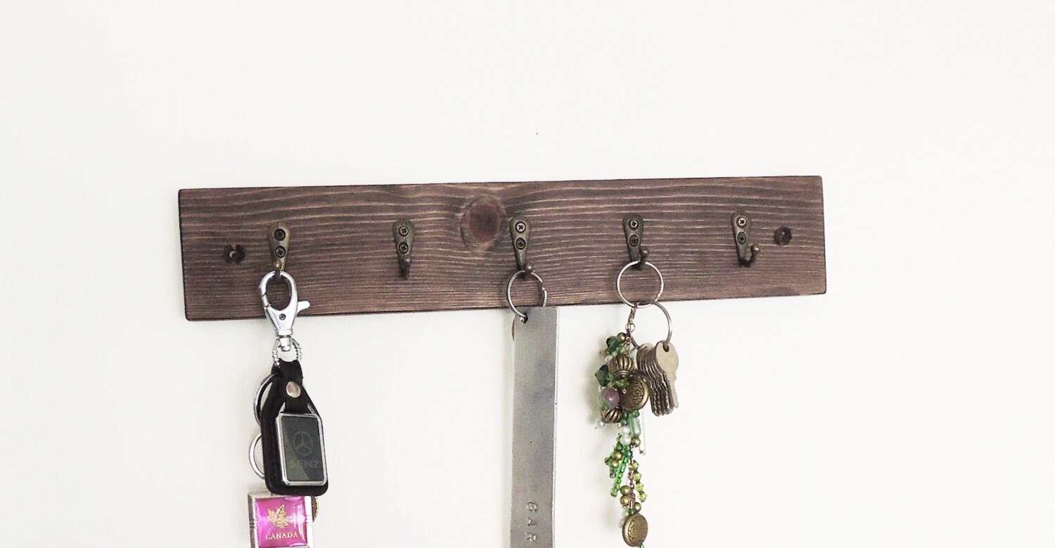 Wooden Key Holder Entryway Hanger Hall Tidy Rustic Hall | Etsy UK