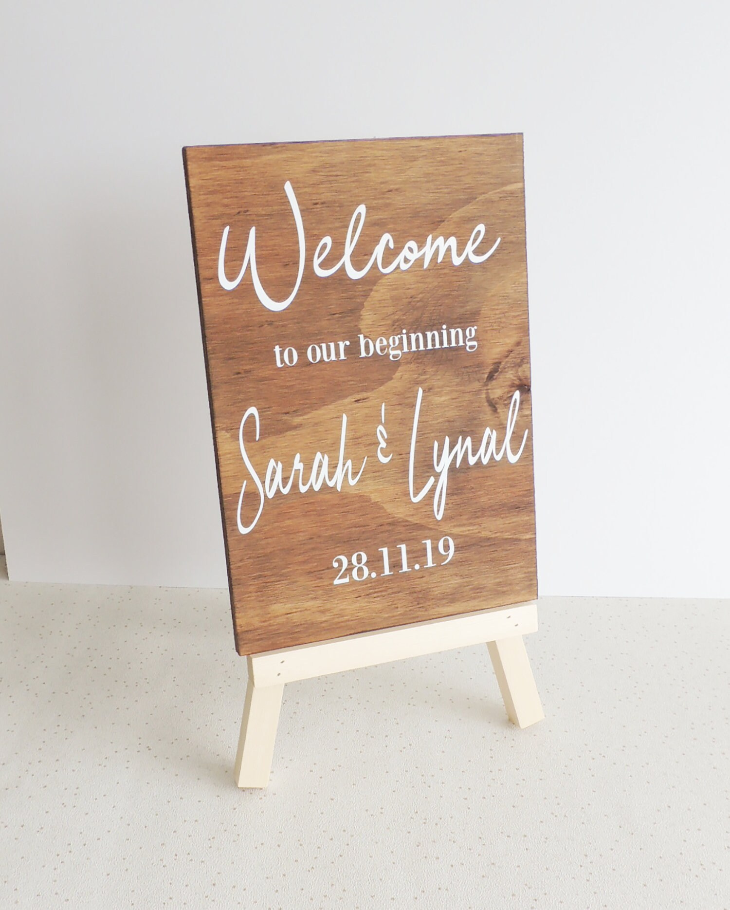Welcome Wedding Sign Wedding Couple Sign Our Beginning Sign - Etsy
