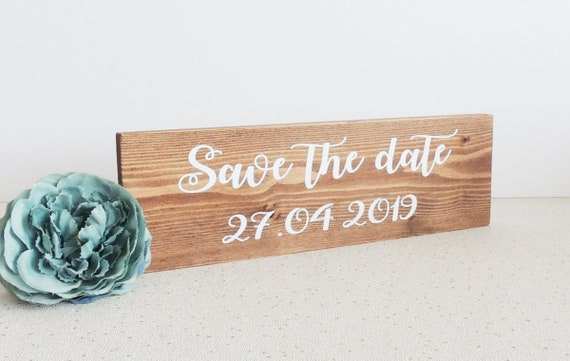 save the date sign personalised wedding plaque engagement | Etsy