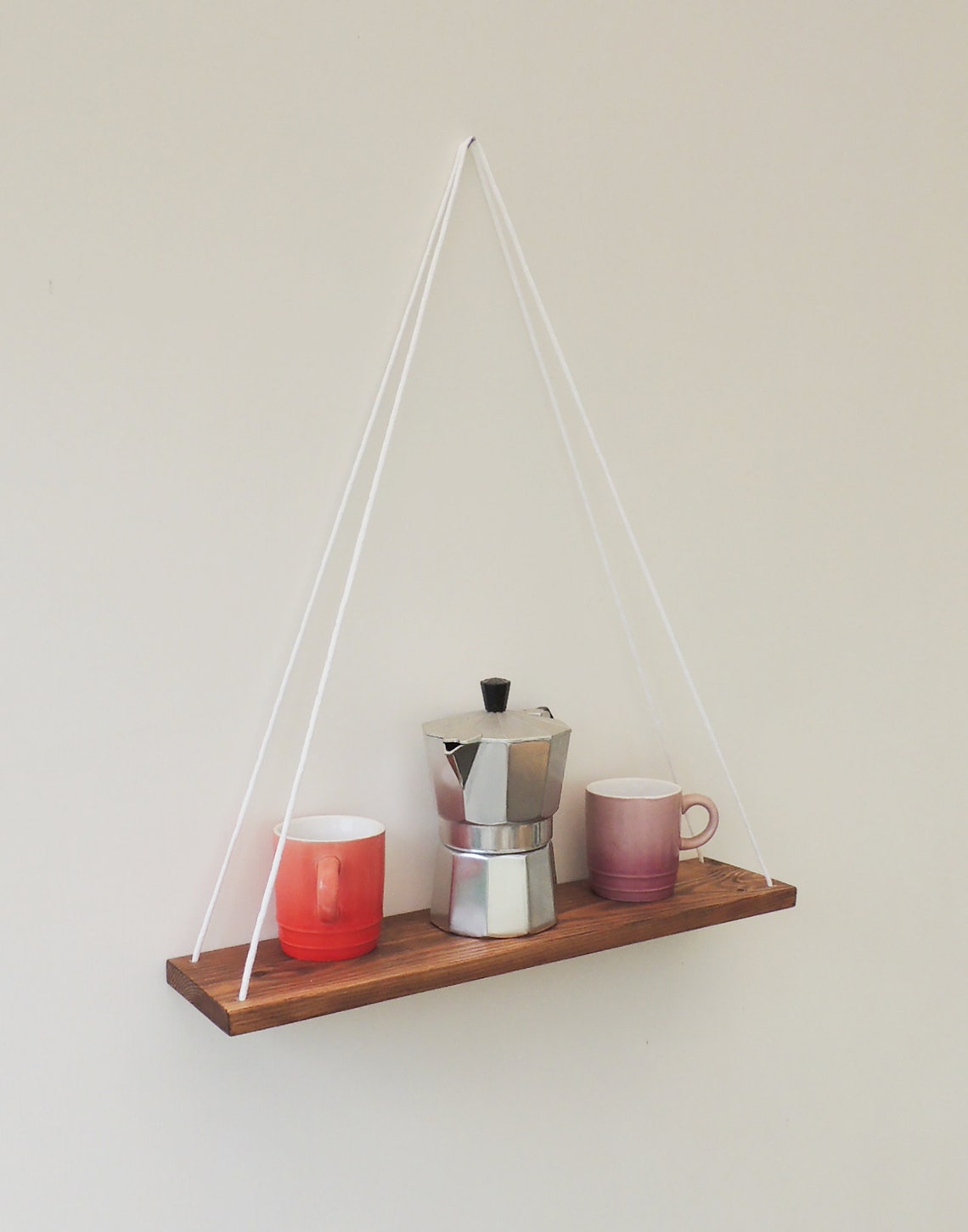 White Rope Shelf String Shelves Modern Decor Wall Shelving | Etsy