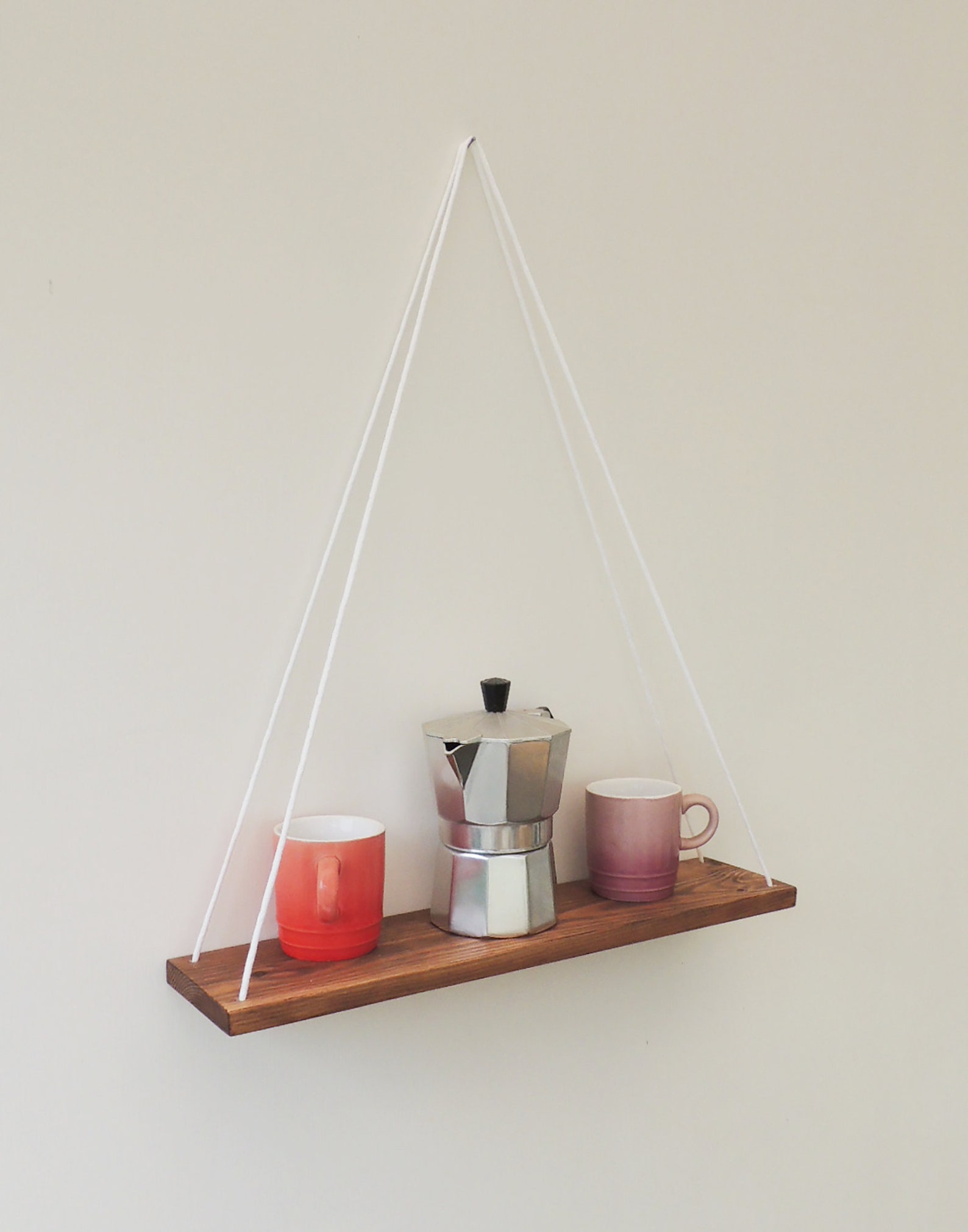 White Rope Shelf String Shelves Modern Decor Wall Shelving | Etsy