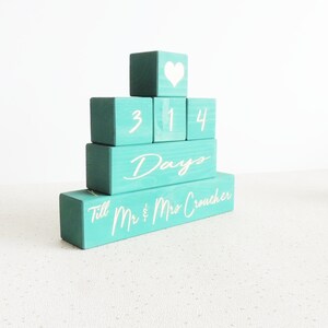 Wedding Countdown Blocks, Days Until We Get Married, One Year Countdown ...