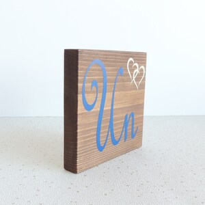 Blue Table Numbers, Wooden Table Decor, Rustic Wedding, Table Names ...