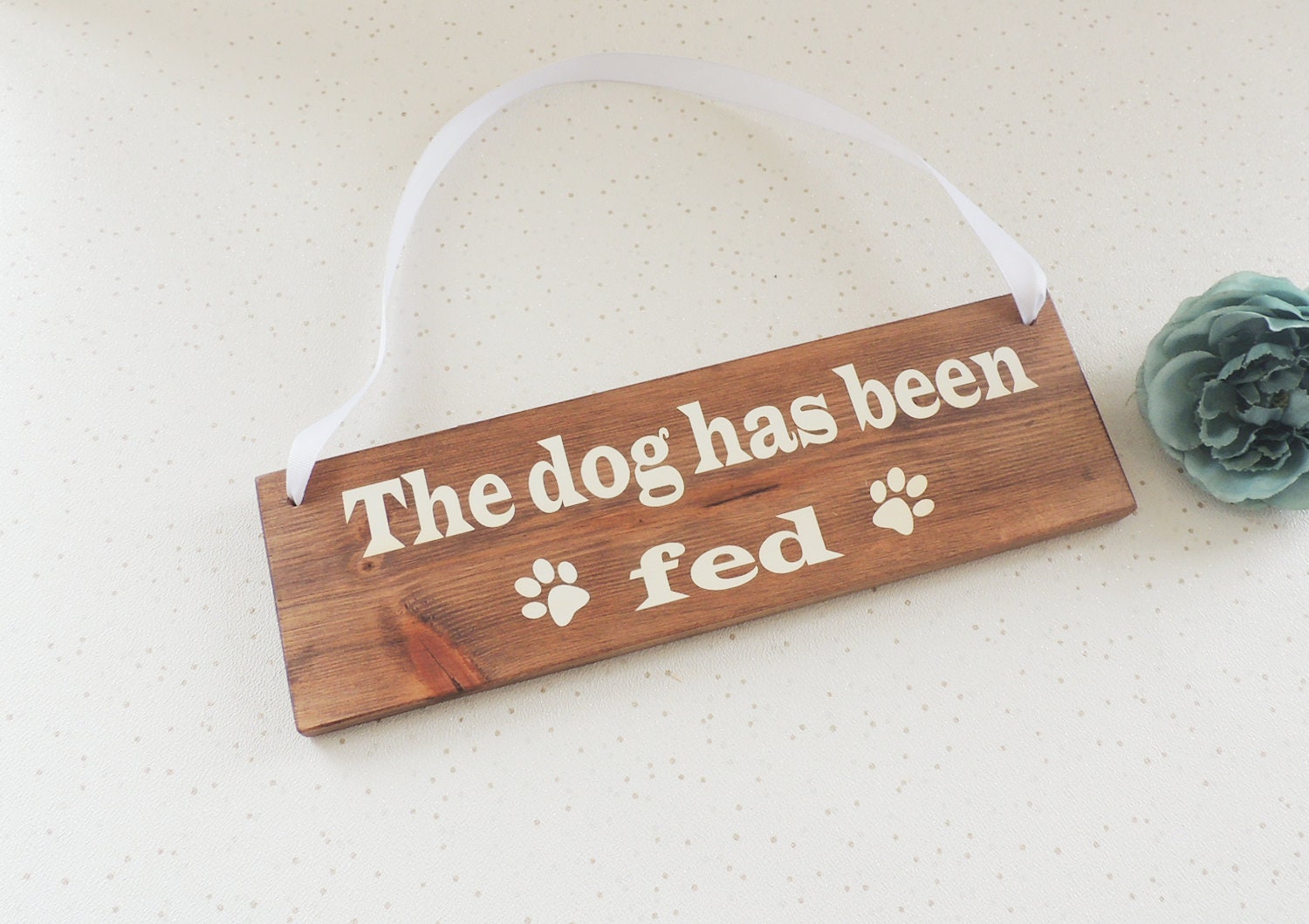 Dog Fed Sign Wooden Dog Sign Hanging Sign Kitchen Plaque | Etsy UK