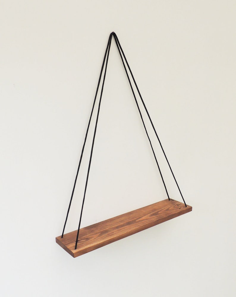 Black Rope Shelf String Shelves Modern Decor Wall Shelving - Etsy