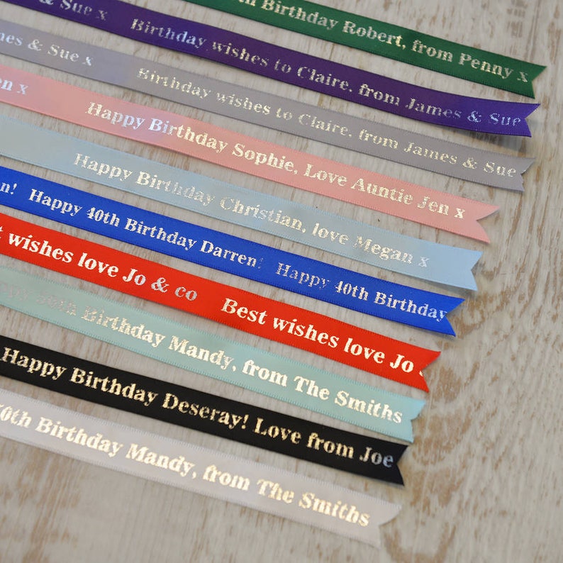 Personalised Birthday Ribbon - Etsy UK