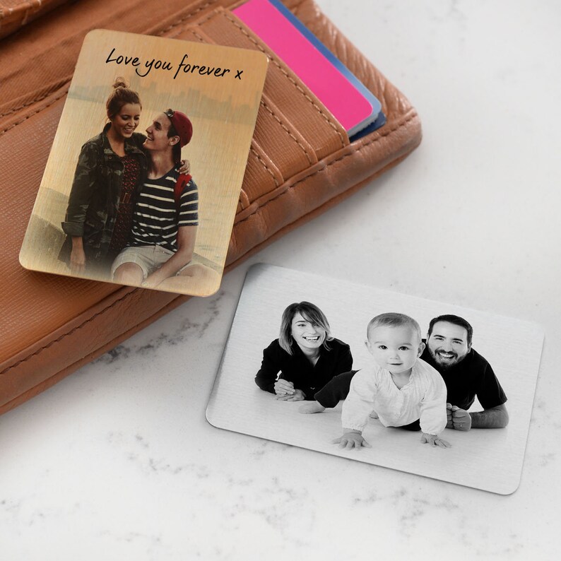 Personalised Wallet or Purse Metal Photo Cards - Etsy