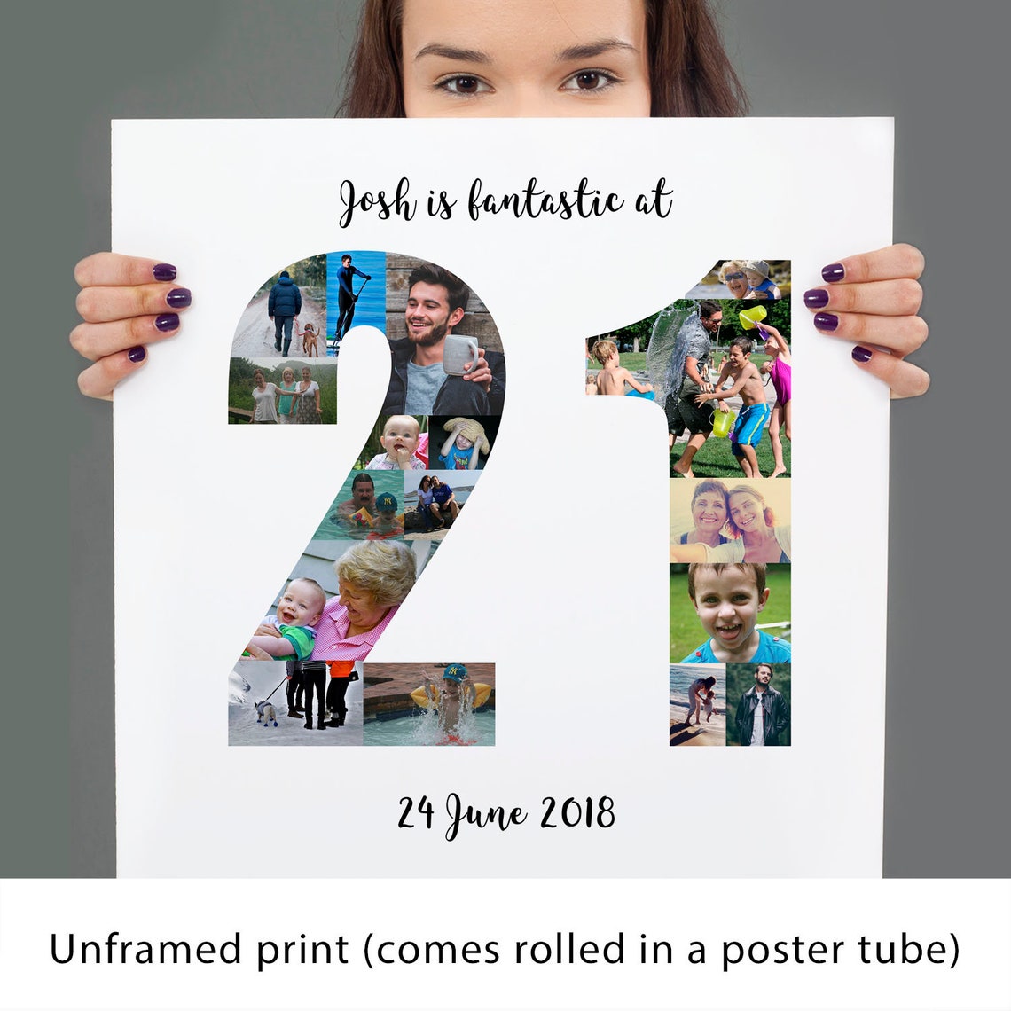 Personalised 21st Birthday Photo Collage - Etsy