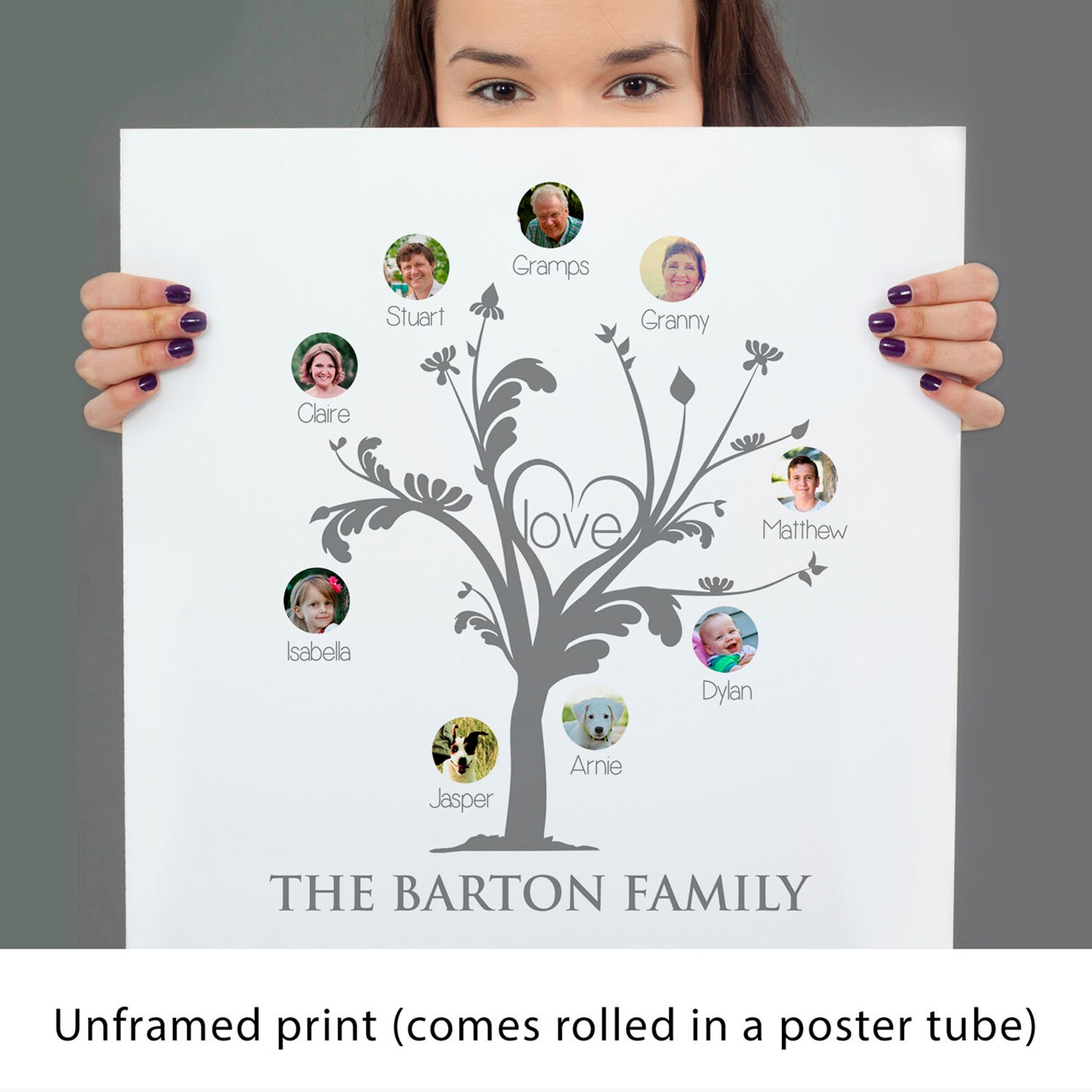 Personalised Family Tree Photo Art - Etsy