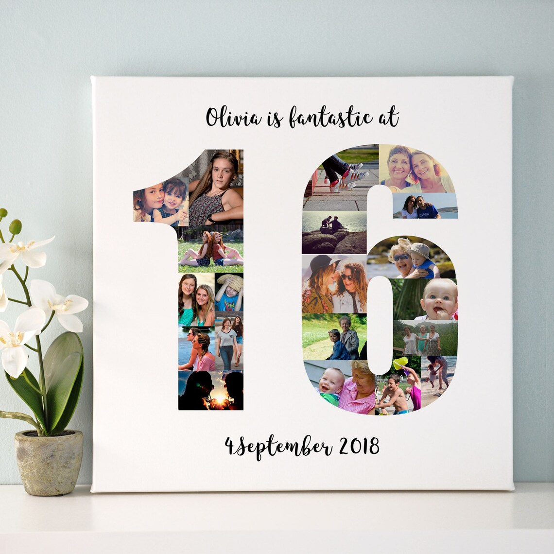 Personalised 16th Birthday Photo Collage - Etsy