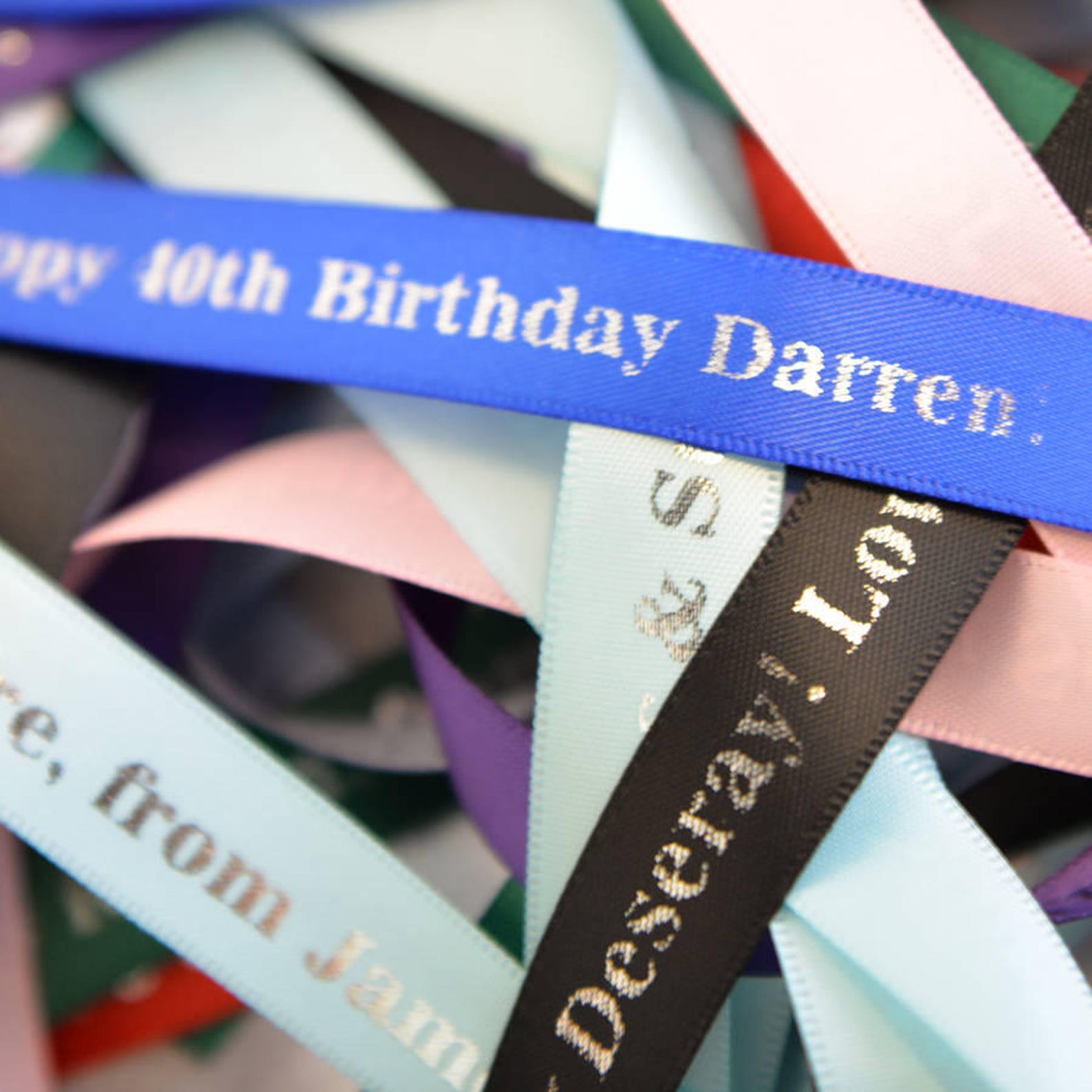 Personalised Birthday Ribbon - Etsy UK