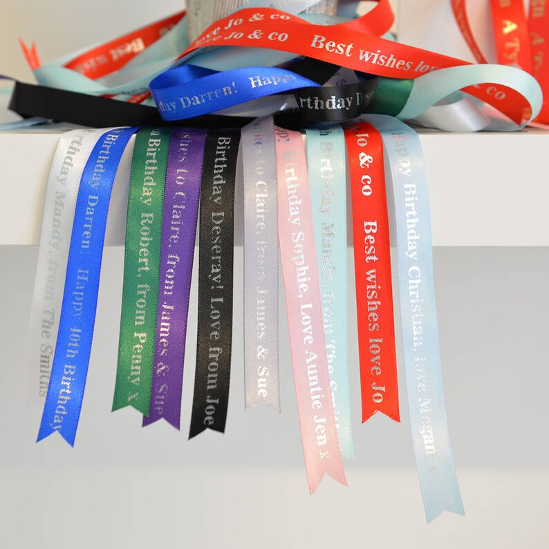 Personalised Birthday Ribbon - Etsy UK