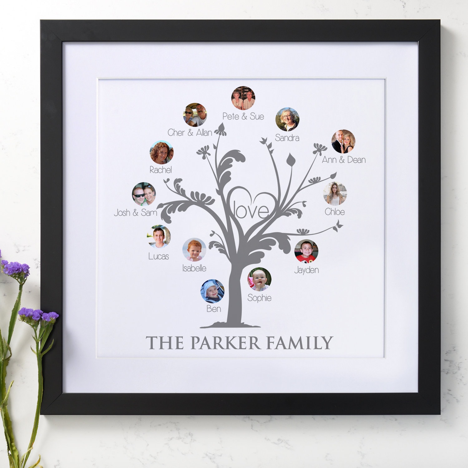 Personalised Family Tree Photo Art - Etsy