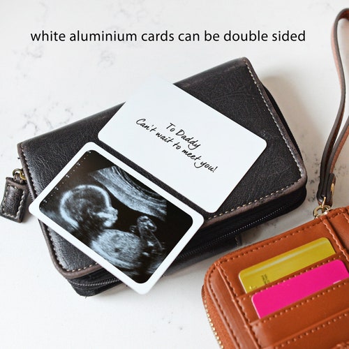 Baby Scan Wallet Keepsake Card Metal Wallet Card Baby Scan - Etsy