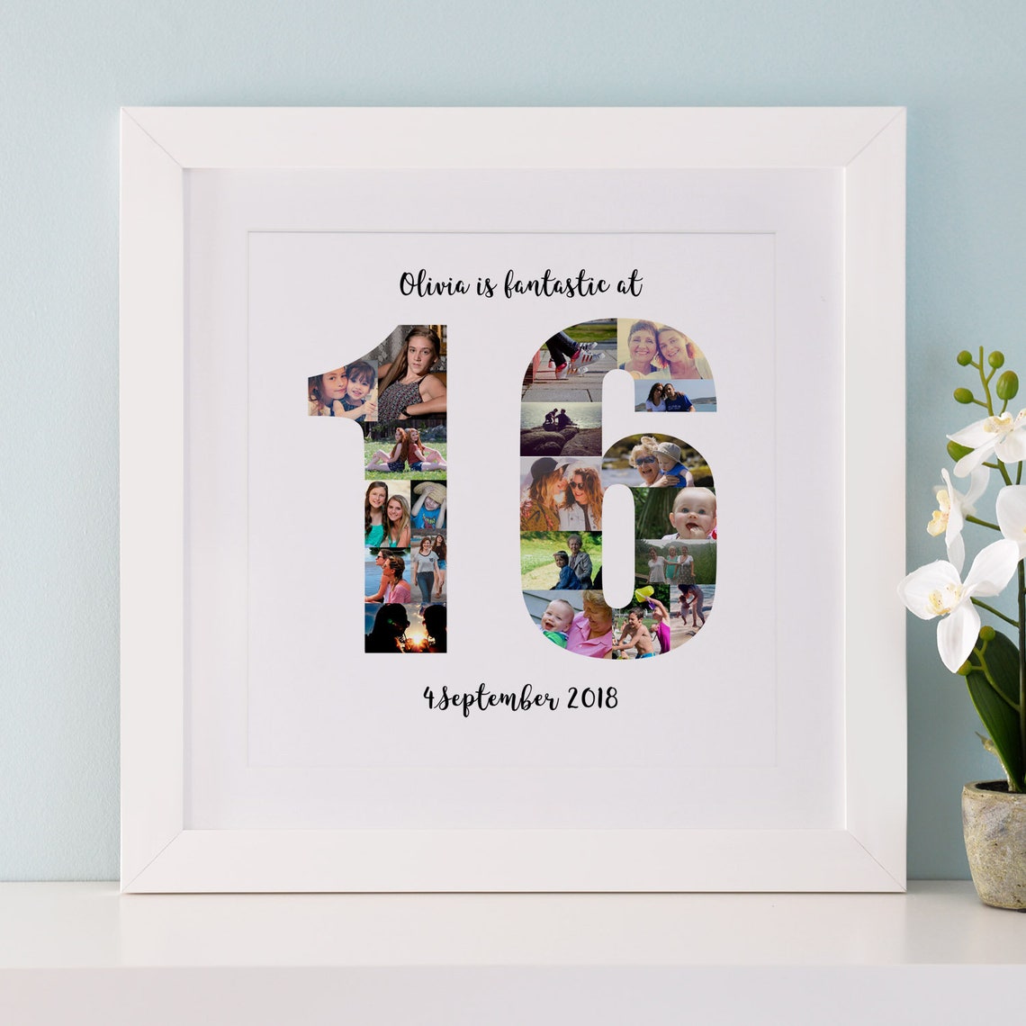 Personalised 16th Birthday Photo Collage - Etsy