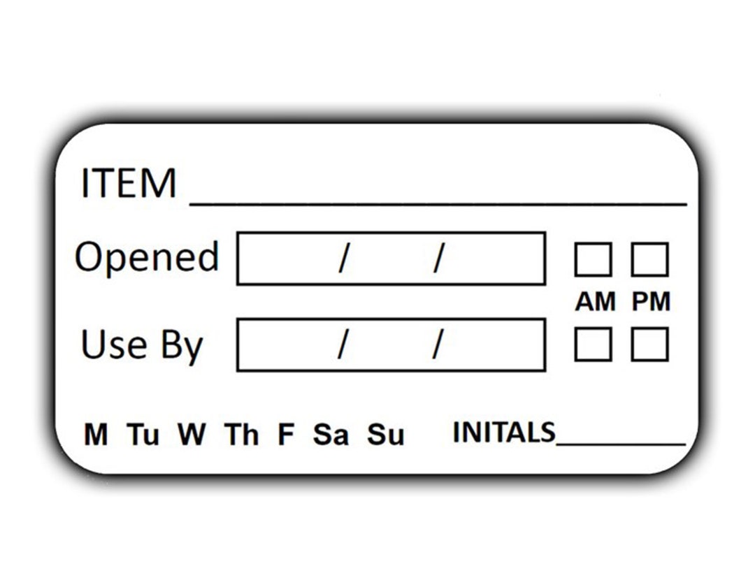 Food Hygiene Labels Opened on Use by Stickers Best Before Day Food ...