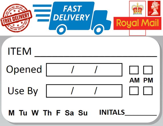 Food Hygiene Labels Opened on Use by Stickers Best Before Day - Etsy